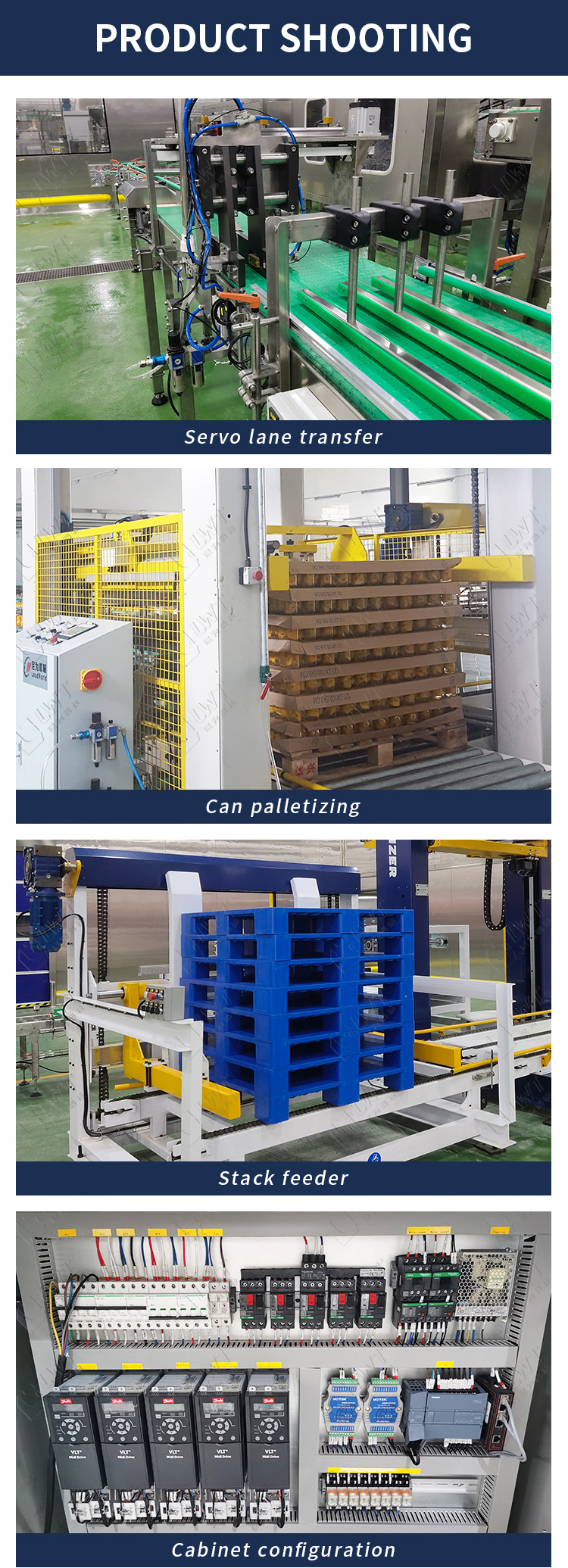 Automatic Packaging Food Empty Iron Lid Glass Bottles Palletizer Filled ...