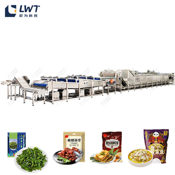 Seasoning vegetable production line Pre-cooked vegetable cooling and ...