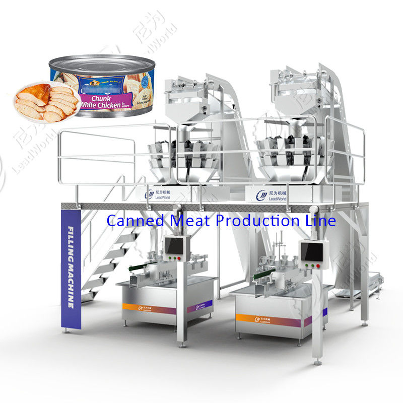 Automatic Canned Meat Production Line 220V / 380V Canned Corned Beef ...