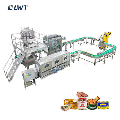 220V / 380V Automatic Canned Meat Production Line Mutton Canning Equipment